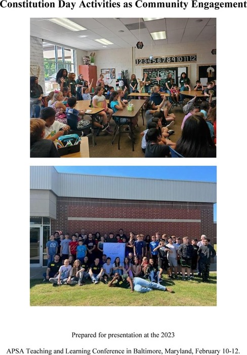 Constitution Day Activities as Community Engagement | Political Science ...