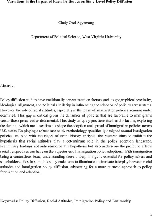Variations in the Impact of Racial Attitudes on State-Level Policy ...
