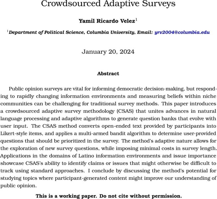 Crowdsourced Adaptive Surveys | American Government and Politics | APSA ...