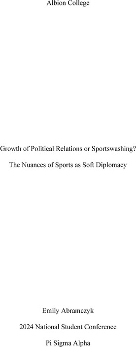 Growth of Political Relations or Sportswashing? The Nuances of Sports ...
