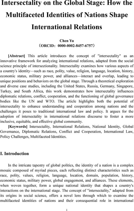 Intersectality on the Global Stage: How the Multifaceted Identities of ...