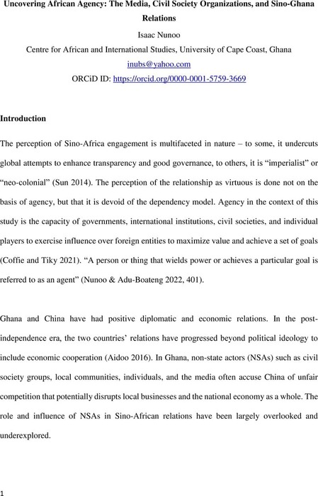 Uncovering African Agency: The Media, Civil Society Organizations and ...