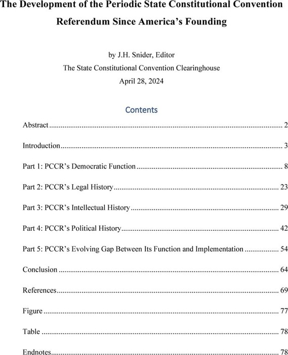 The Development of the Periodic State Constitutional Convention ...