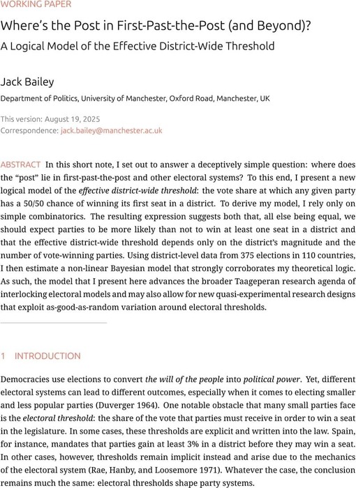 Where is the Post in First-Past-the-Post (and Beyond)? A Logical Model of the Effective District ...
