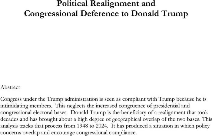 Realignment and Congressional Deference to Trump | American Government ...