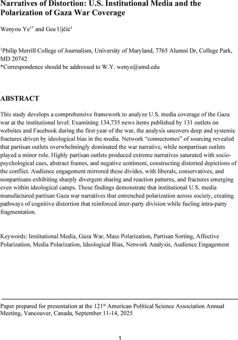 Narratives of Distortion: U.S. Institutional Media and the Polarization ...